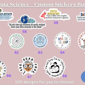 Custom Data Science Sticker Pack, Personalized Data Scientist Sticker ...