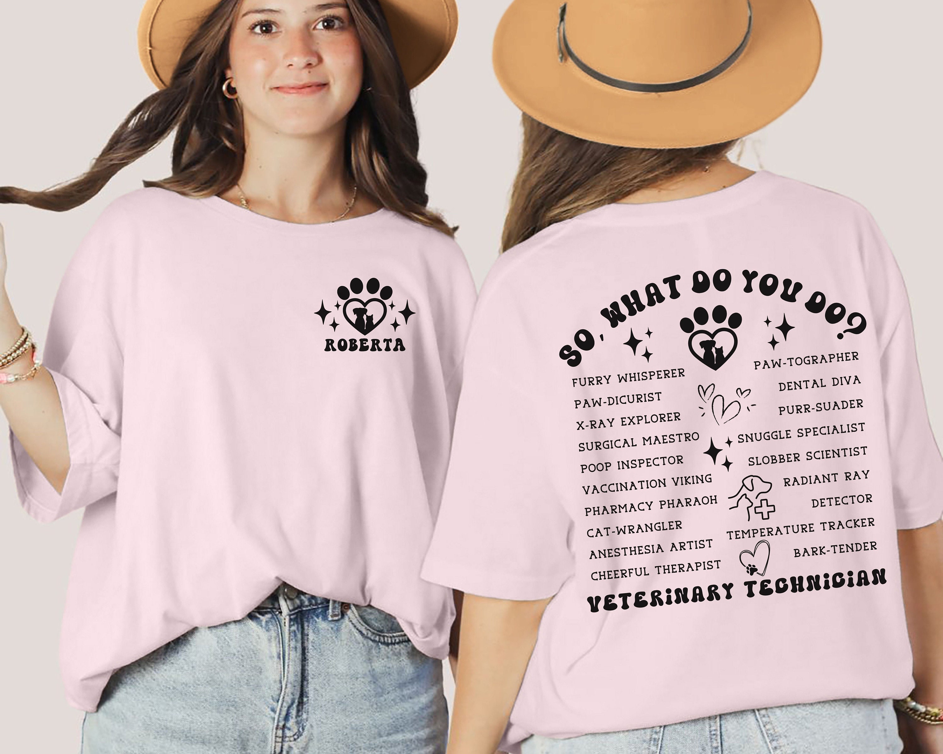 Custom Vet Tech Definition Nurse Shirts,veterinary Technician ...