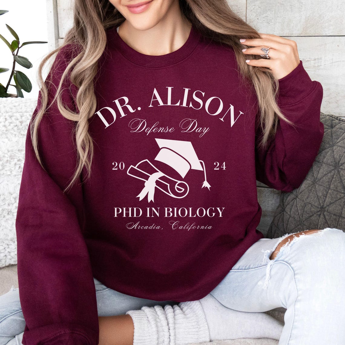 Custom Phd Defense Graduation Sweathirt,personalized Phd MD Gifts for ...