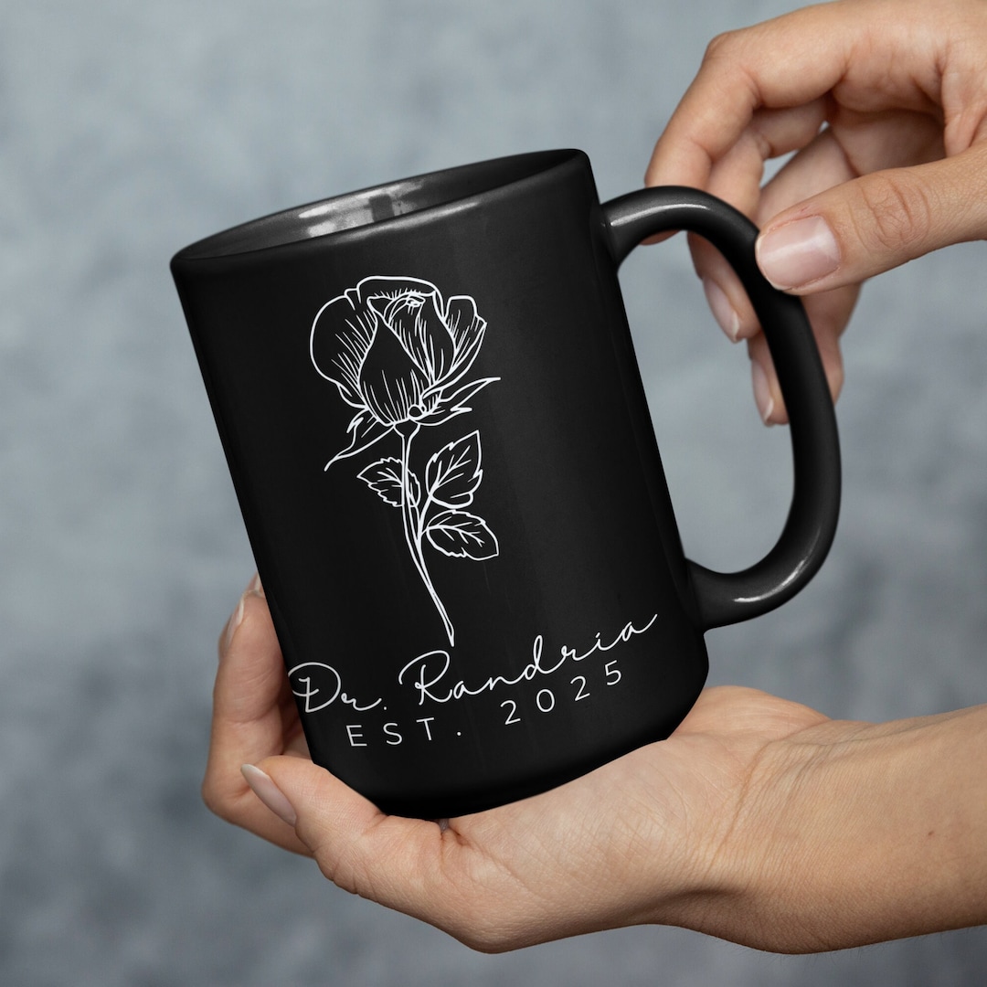 Personalized Doctor Established Coffee Mug Gift for Phd Graduation ...