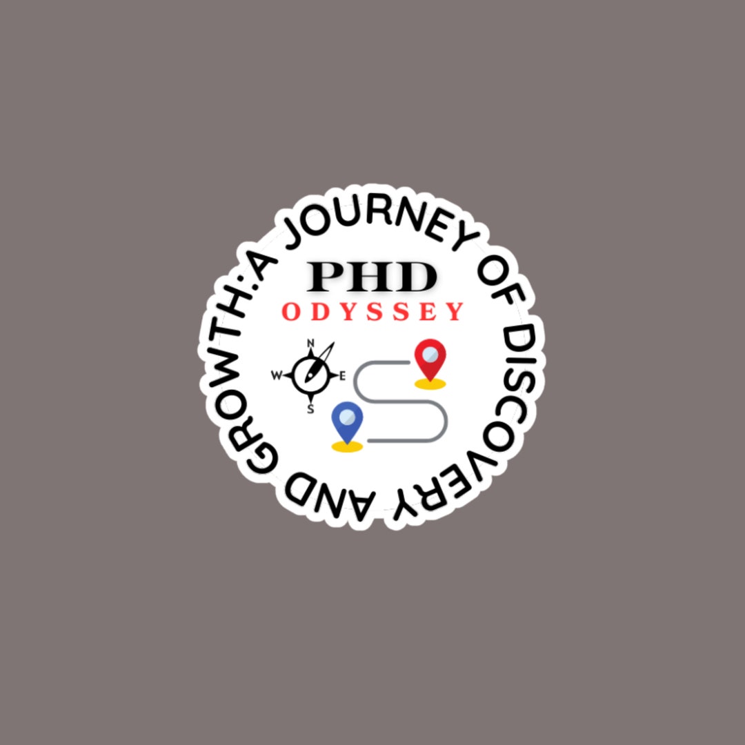 Navigating the Phd Odyssey, Phd Graduation Sticker Gift,doctor Water ...