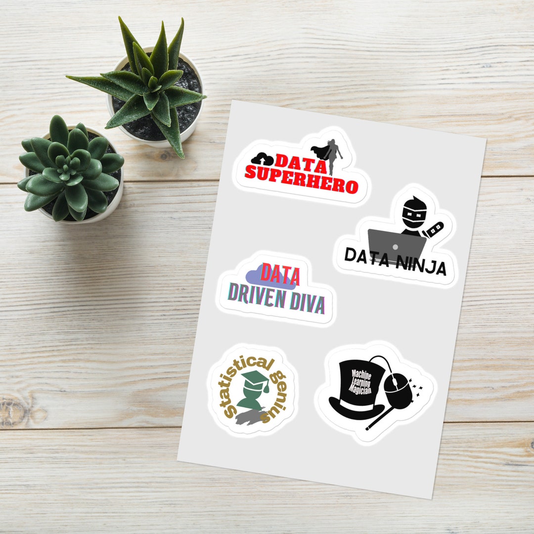 Data Science Sticker Pack, Data-driven Woman, Data Scientist Sticker ...