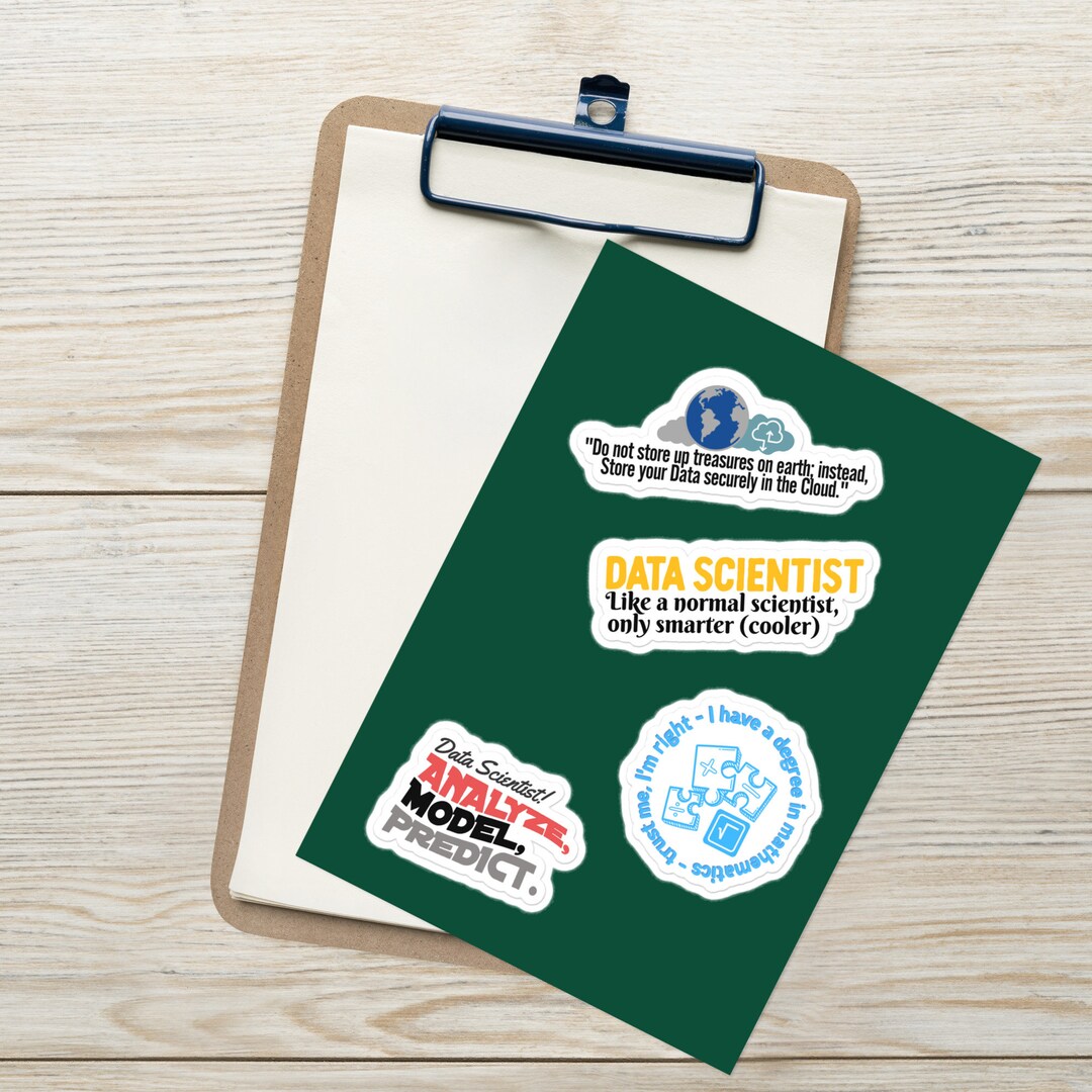 Data Scientist Sticker Sheet, Data Sticker Pack, Data-driven Woman ...