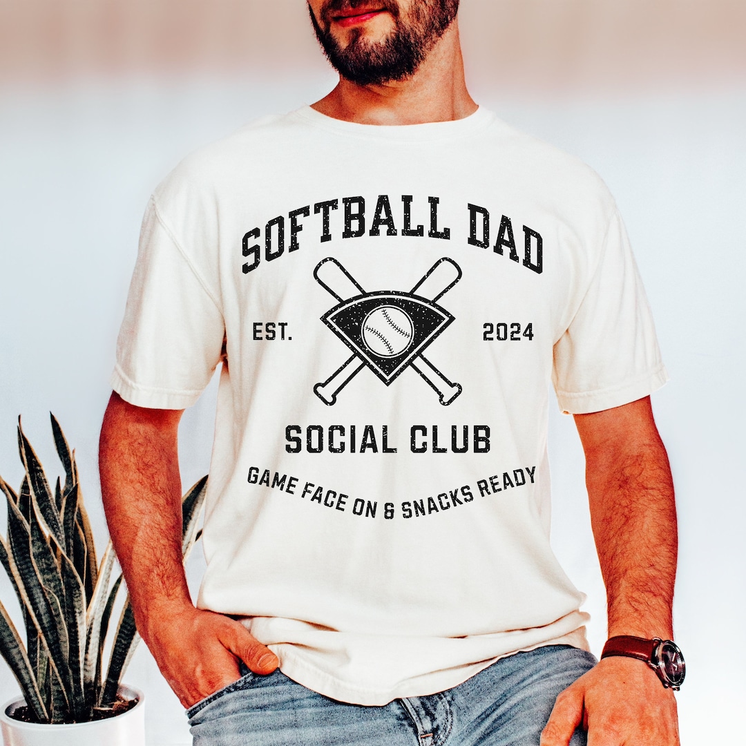 Custom Softball Dad Social Club Shirts Gift for Softball Dad Shirt ...