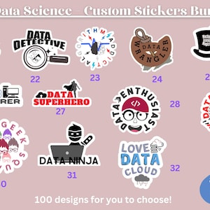 Custom Data Science Sticker Pack, Personalized Data Scientist Sticker ...