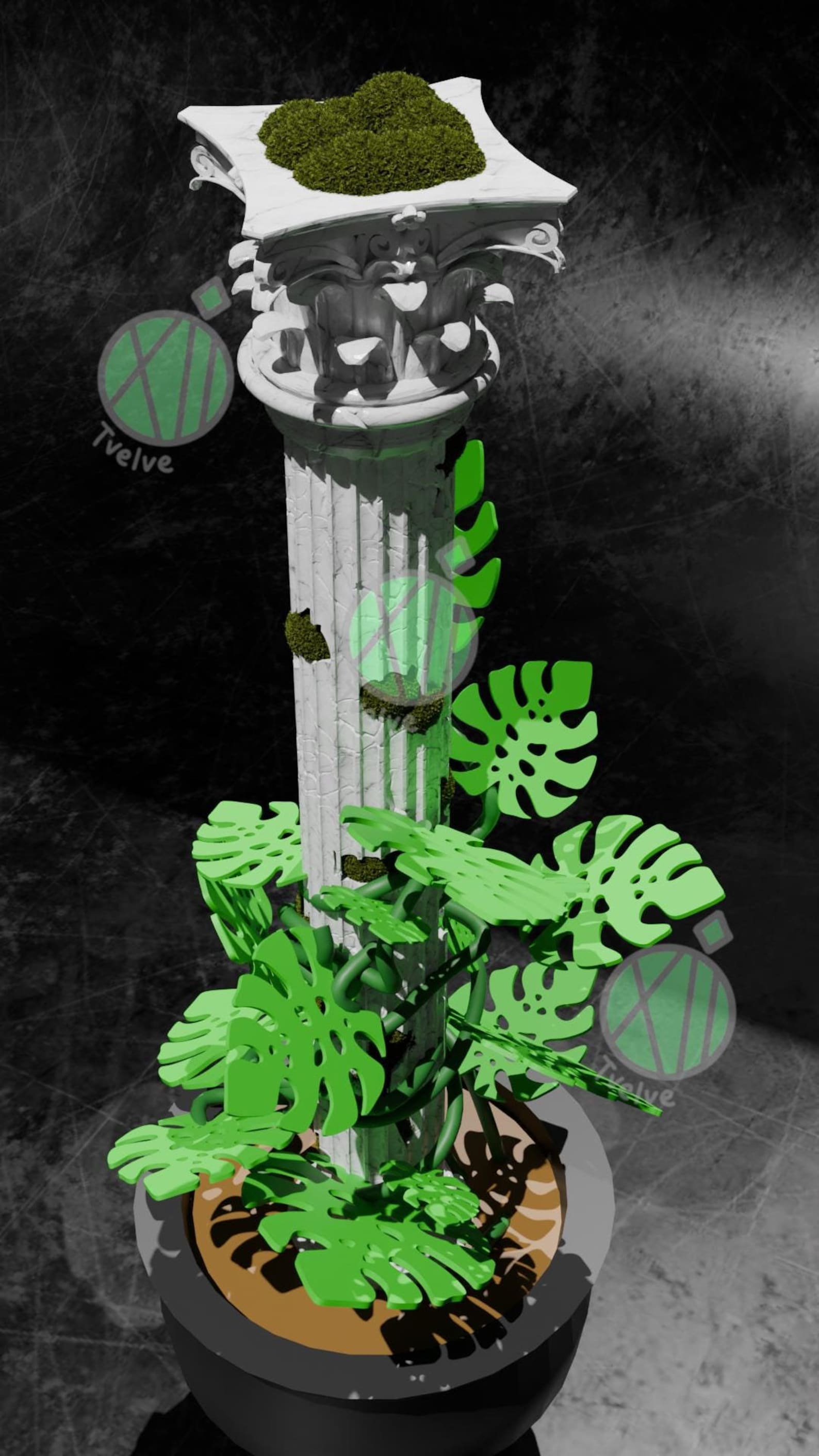 Moss Column - Etsy