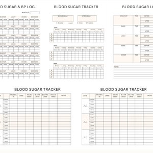 Blood Sugar Planner 8.5 X 11 | Printable | 37 Planner Pages - Etsy
