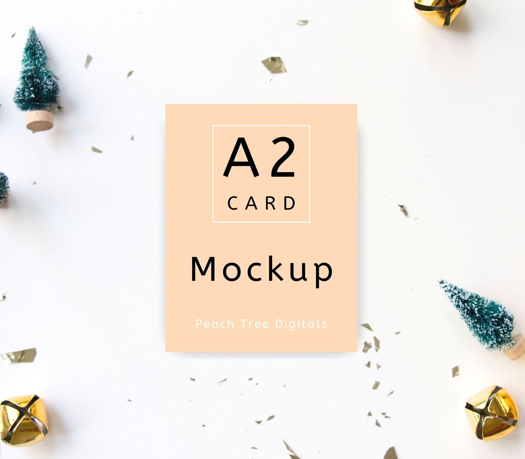 A2 Christmas Card Mockup: Canva Template (digital Download) - Etsy