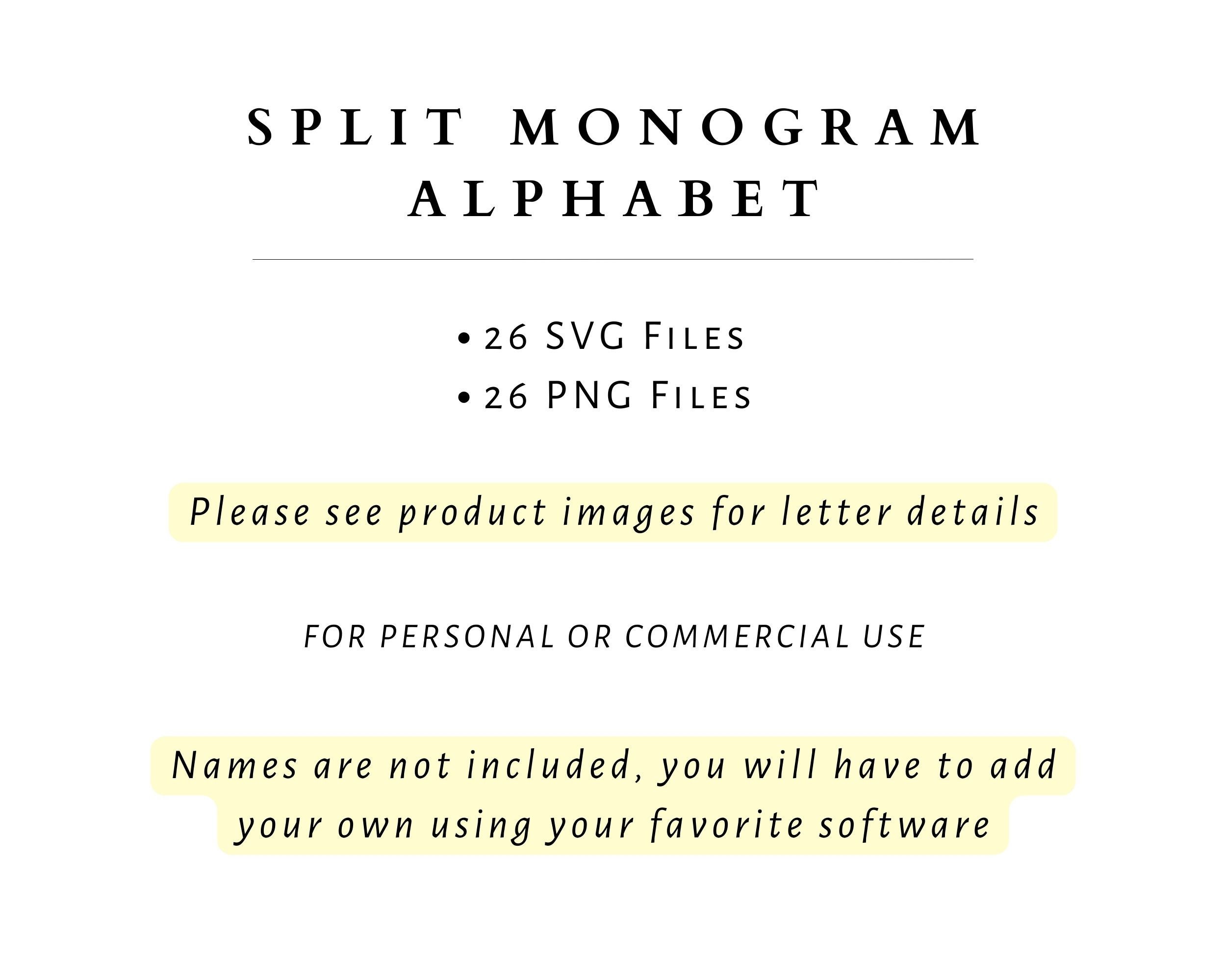 M Monogram Svg, Split Monogram Alphabet Letters, Cute Font, Script ...