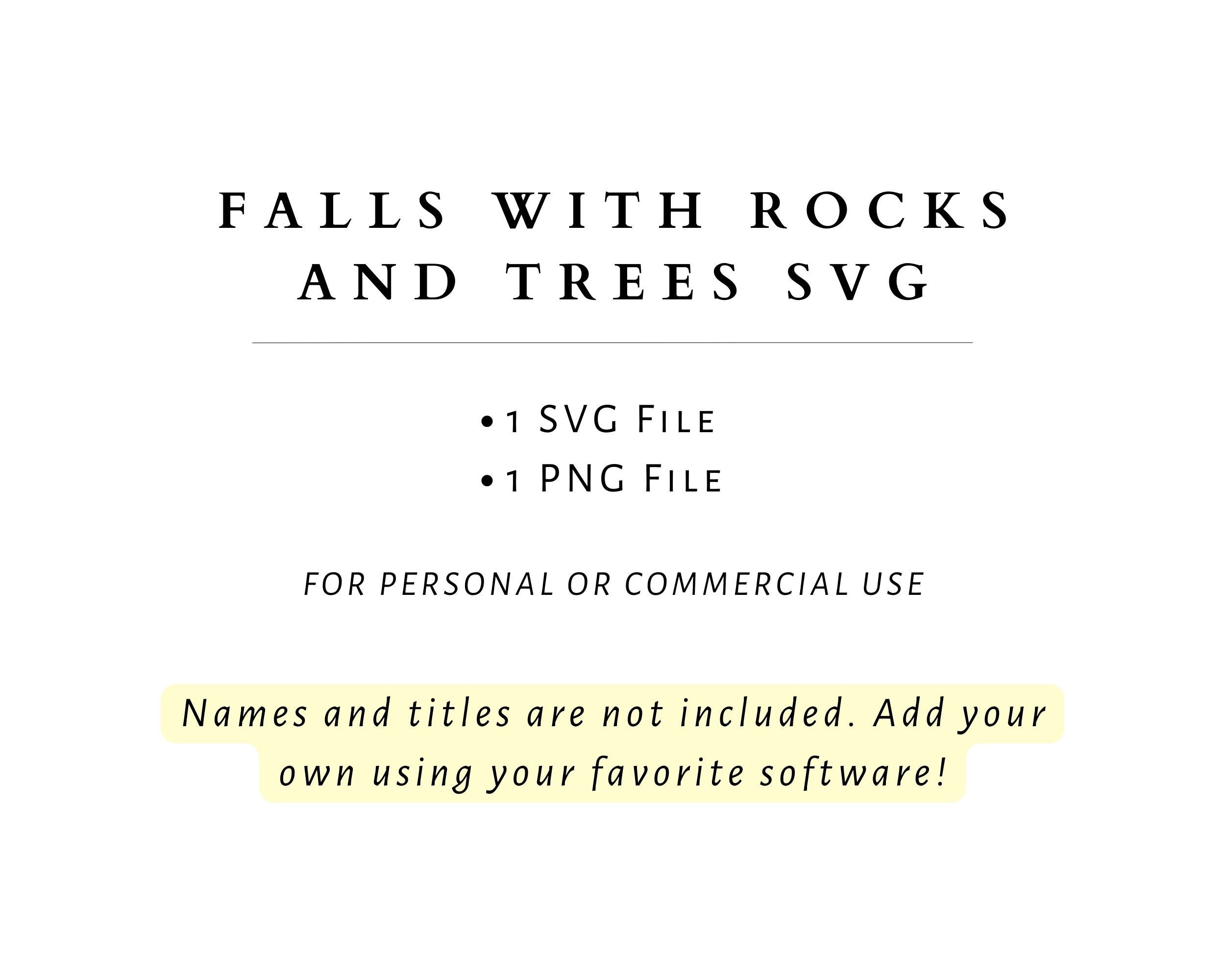 Woodland Waterfall SVG: Falls Vector Graphic (PNG, SVG) - Etsy