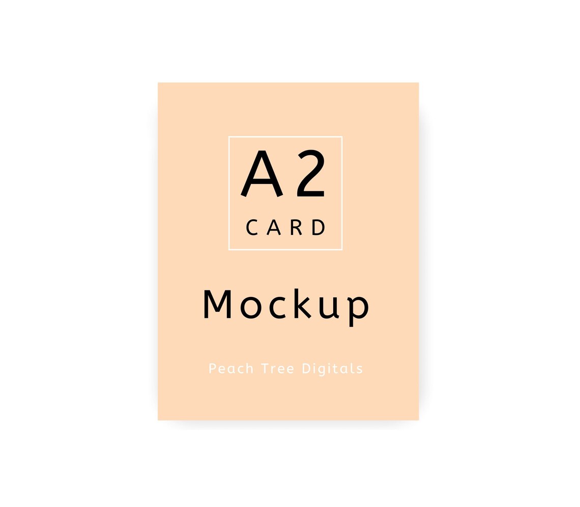 A2 Card Mockup: Easy Canva Template - Etsy