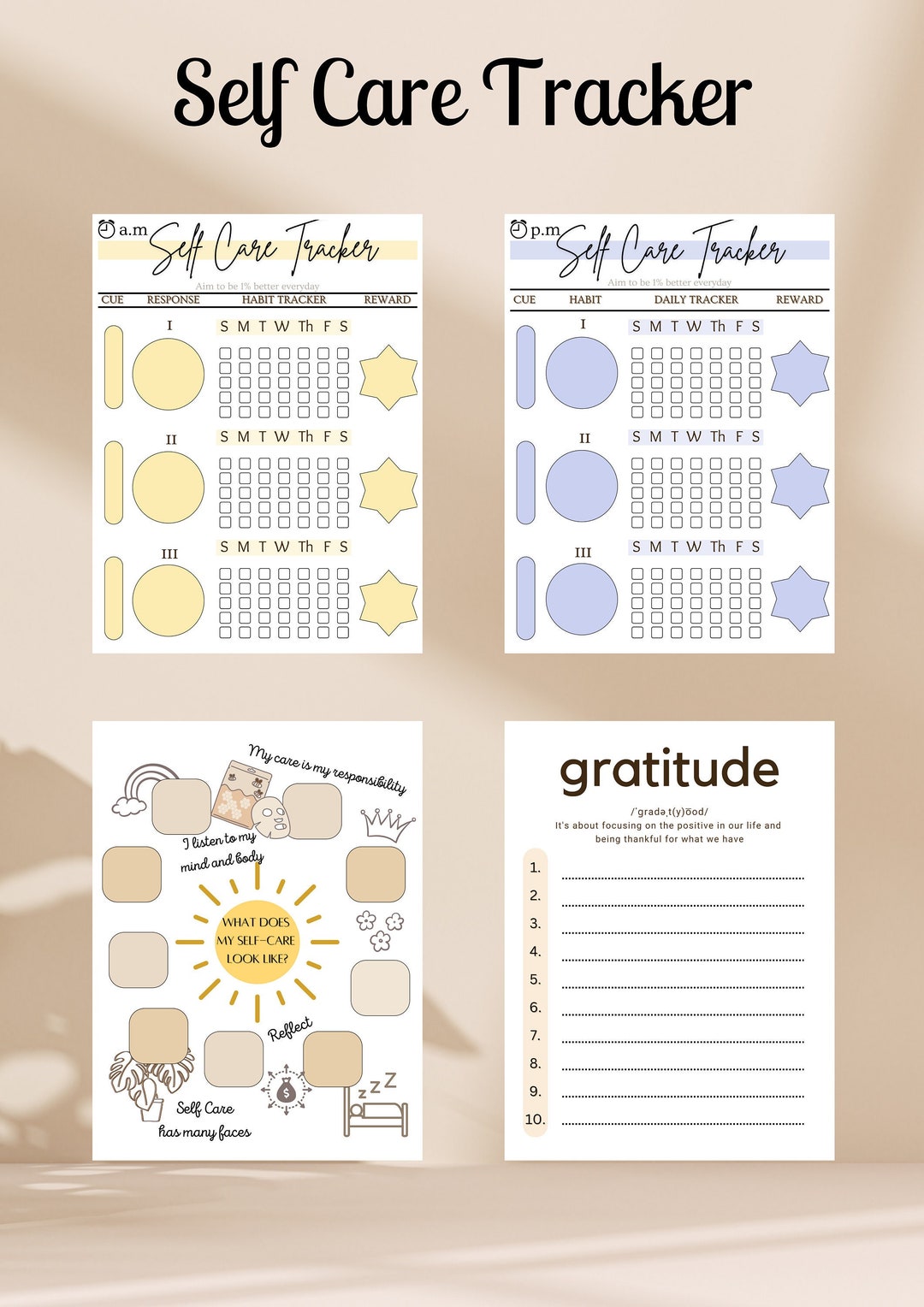 Daily Habit Tracker Habit Builder Habit Tracking Printable Morning ...