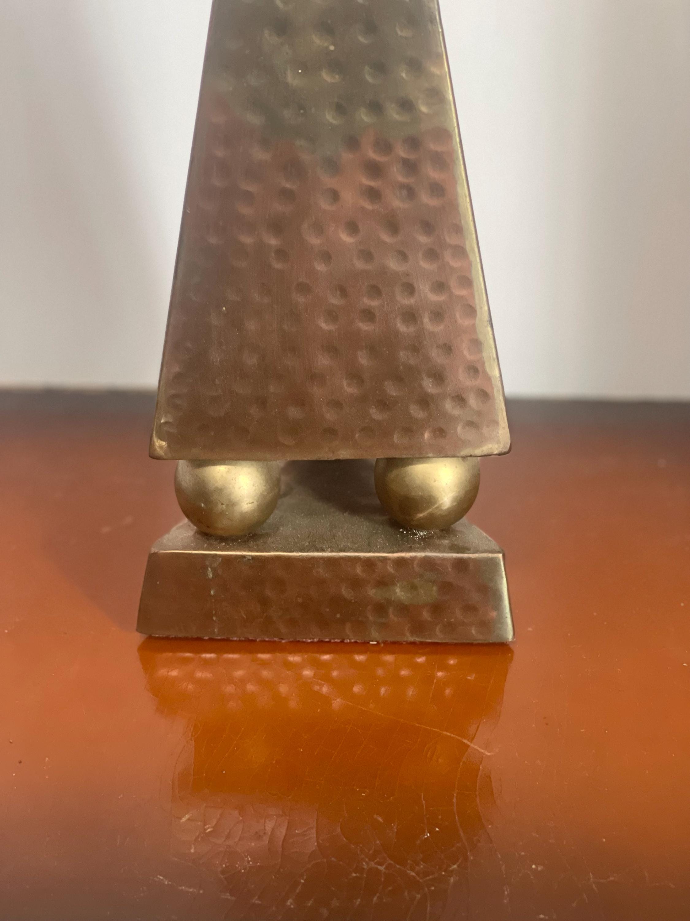 Copper Brass Obelisk Sculpture - Etsy