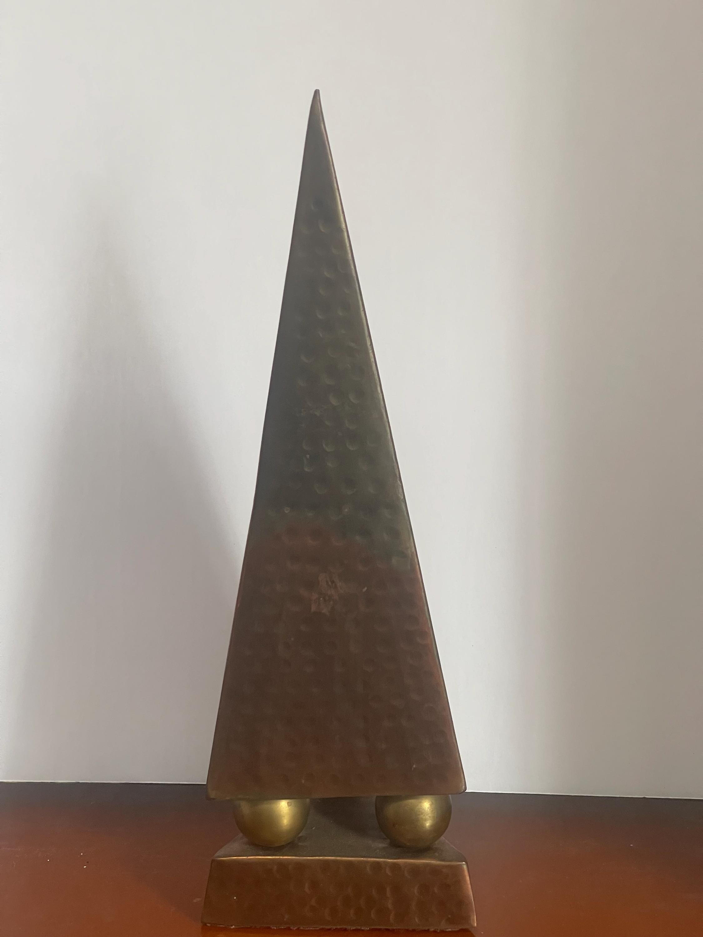 Copper Brass Obelisk Sculpture - Etsy