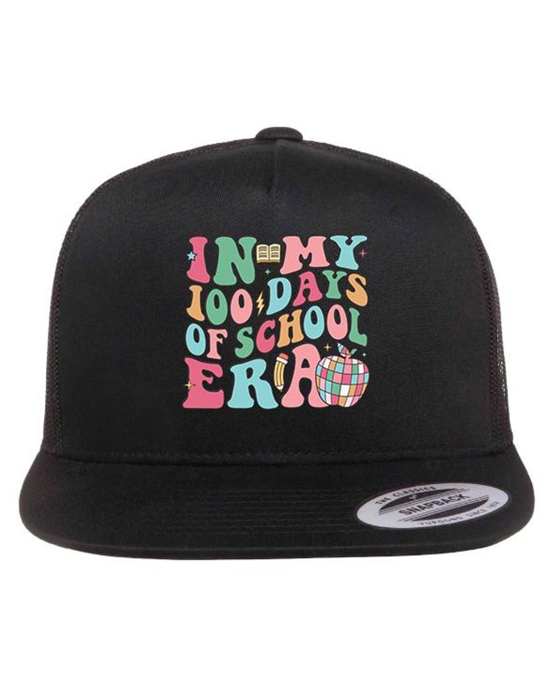 In My 100 Days of School Era Hat, 100 Days of Sschool Hat, Retro Groovy ...