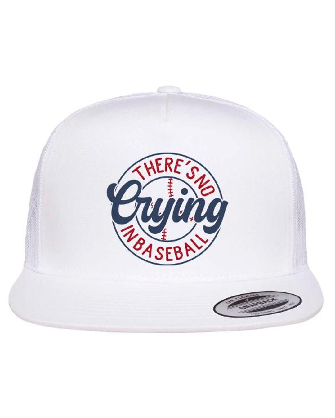 There's No Crying Baseball Hat, Aesthetic Baseball Team Themed Cap ...