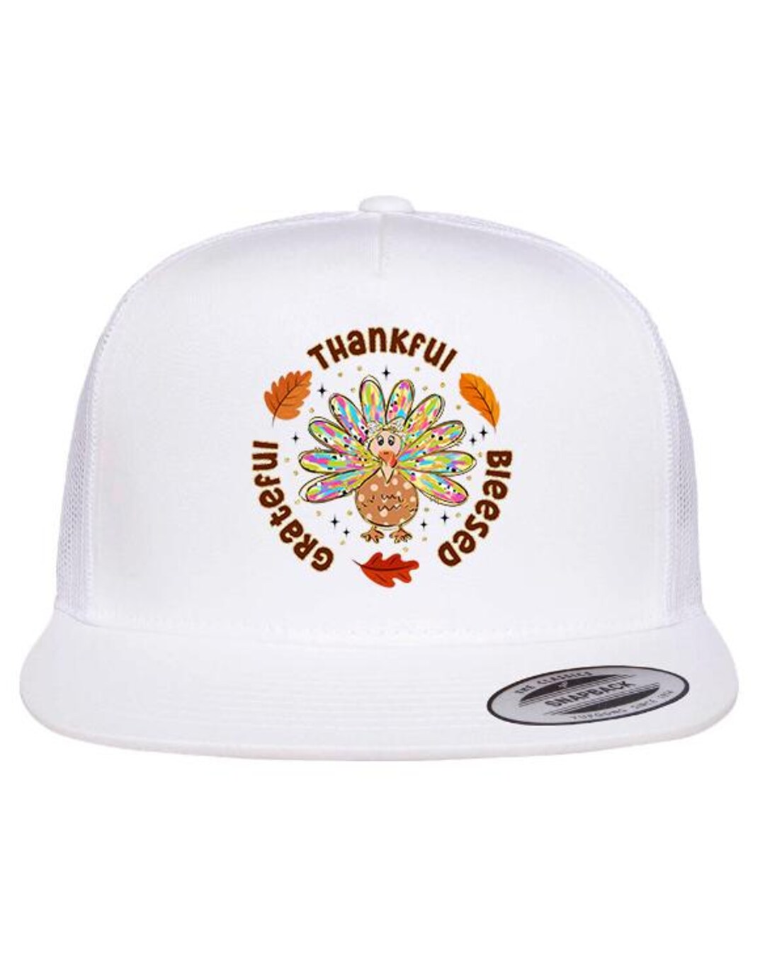 Thankful Grateful Blessed Cap, Fall Thanksgiving Gift for Men and Women ...