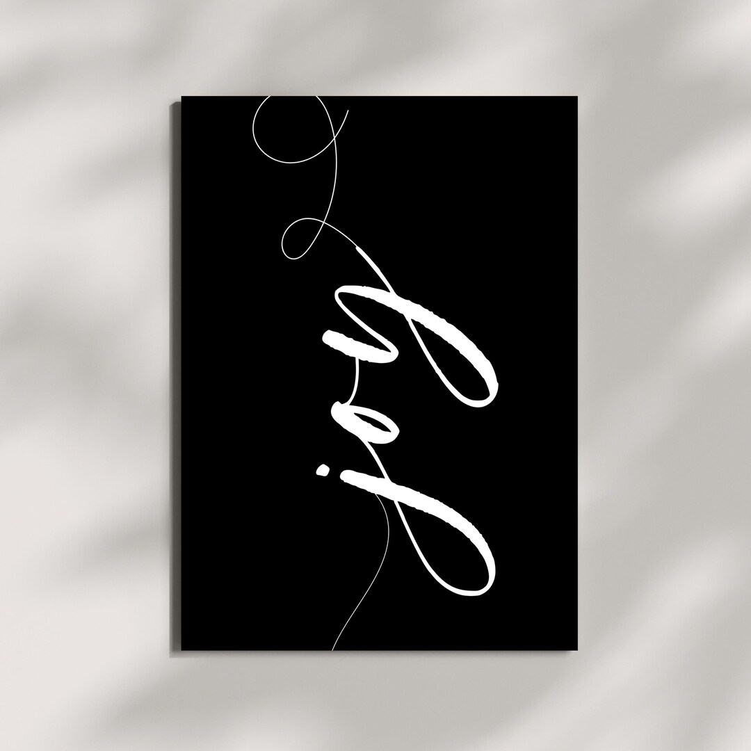 Joy Printable Art - Minimalist Print - Quote Print - Print Infused With ...