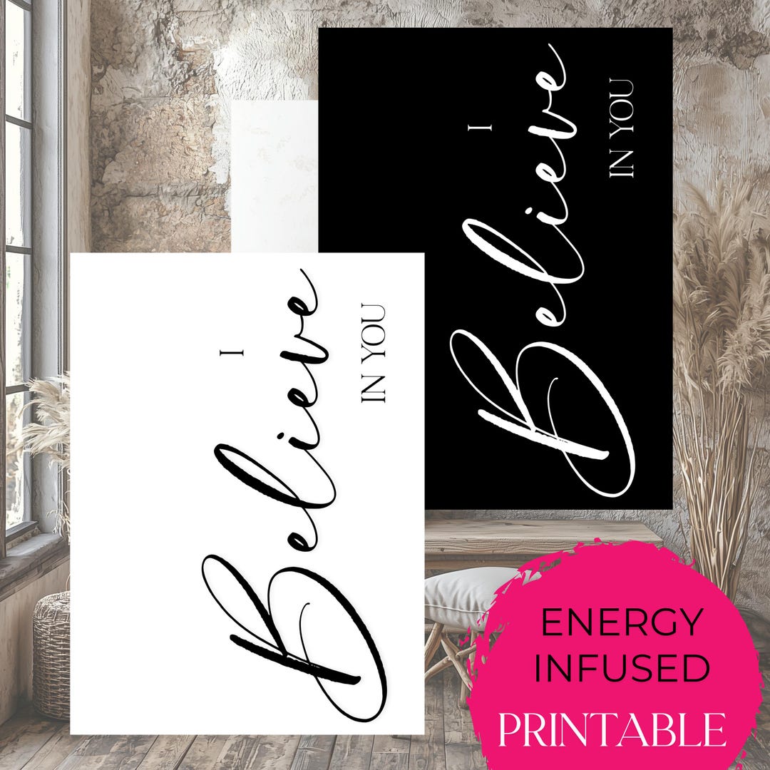 I Believe in You Printable Art - Minimalist Print - Quote Print - Print ...