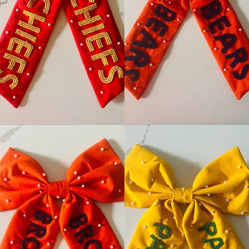 Nfl Team Hair Bows - Etsy