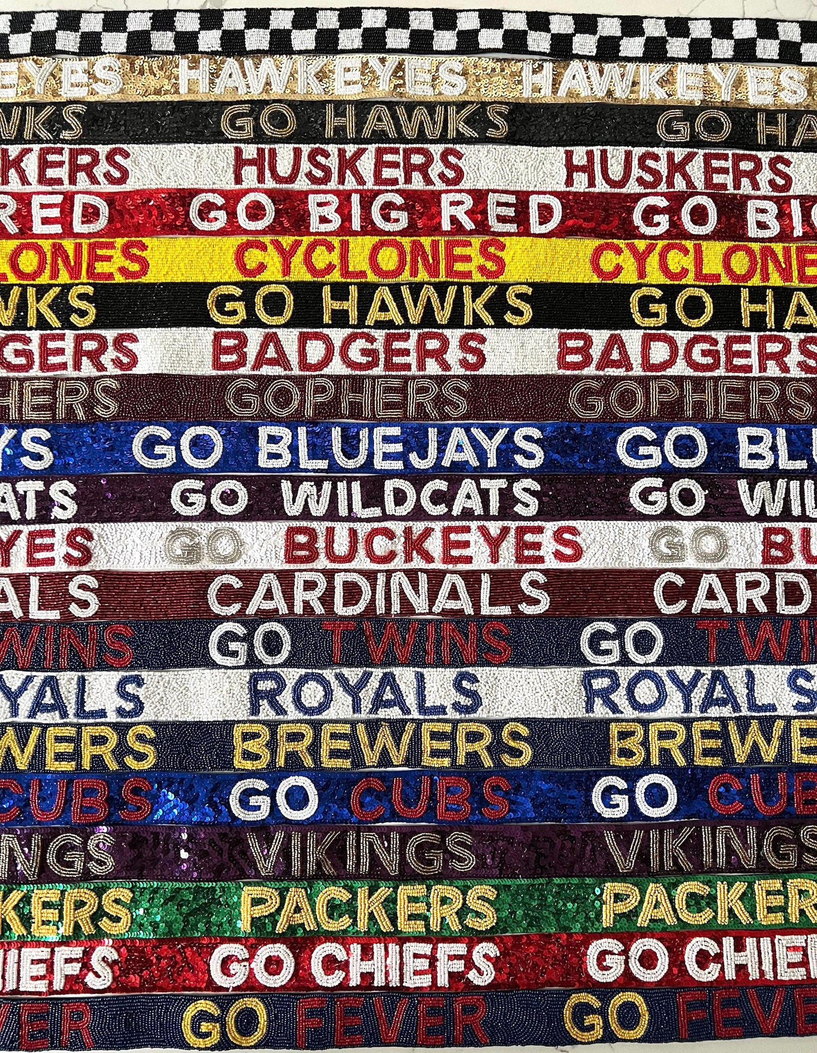 Green Bay Packers Beaded Football Purse Straps / Midwest Sequin Team ...