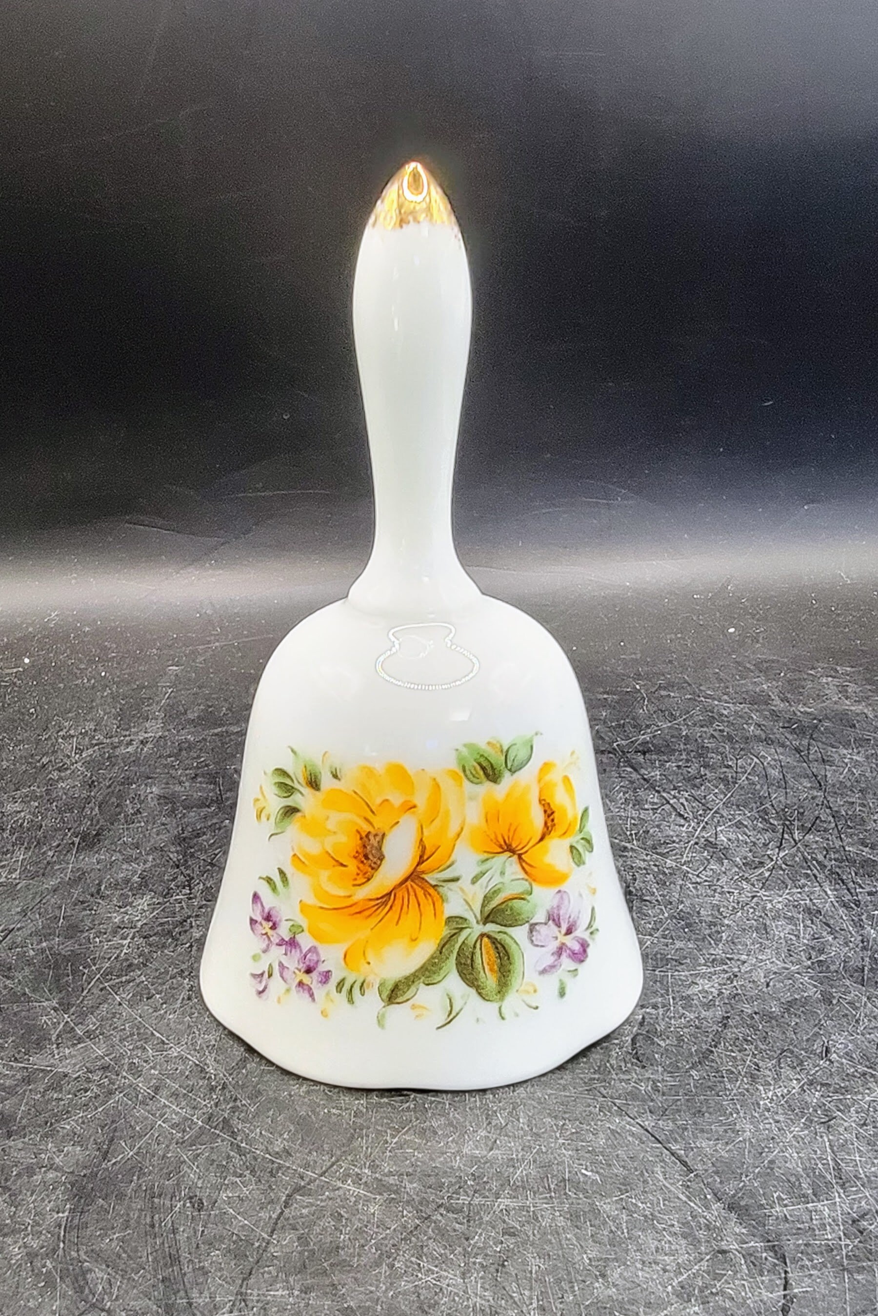 Porcelain Bell With Yellow Roses, Made in Japan - Etsy