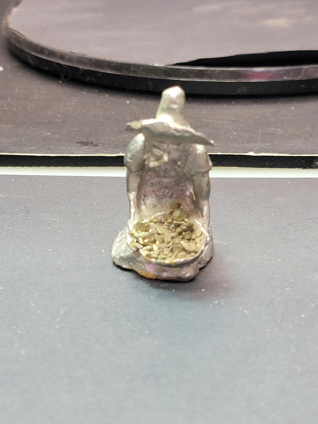 Pewter, Gold Panning Miner, Figurine, Gold Miner Statue, Prospector ...