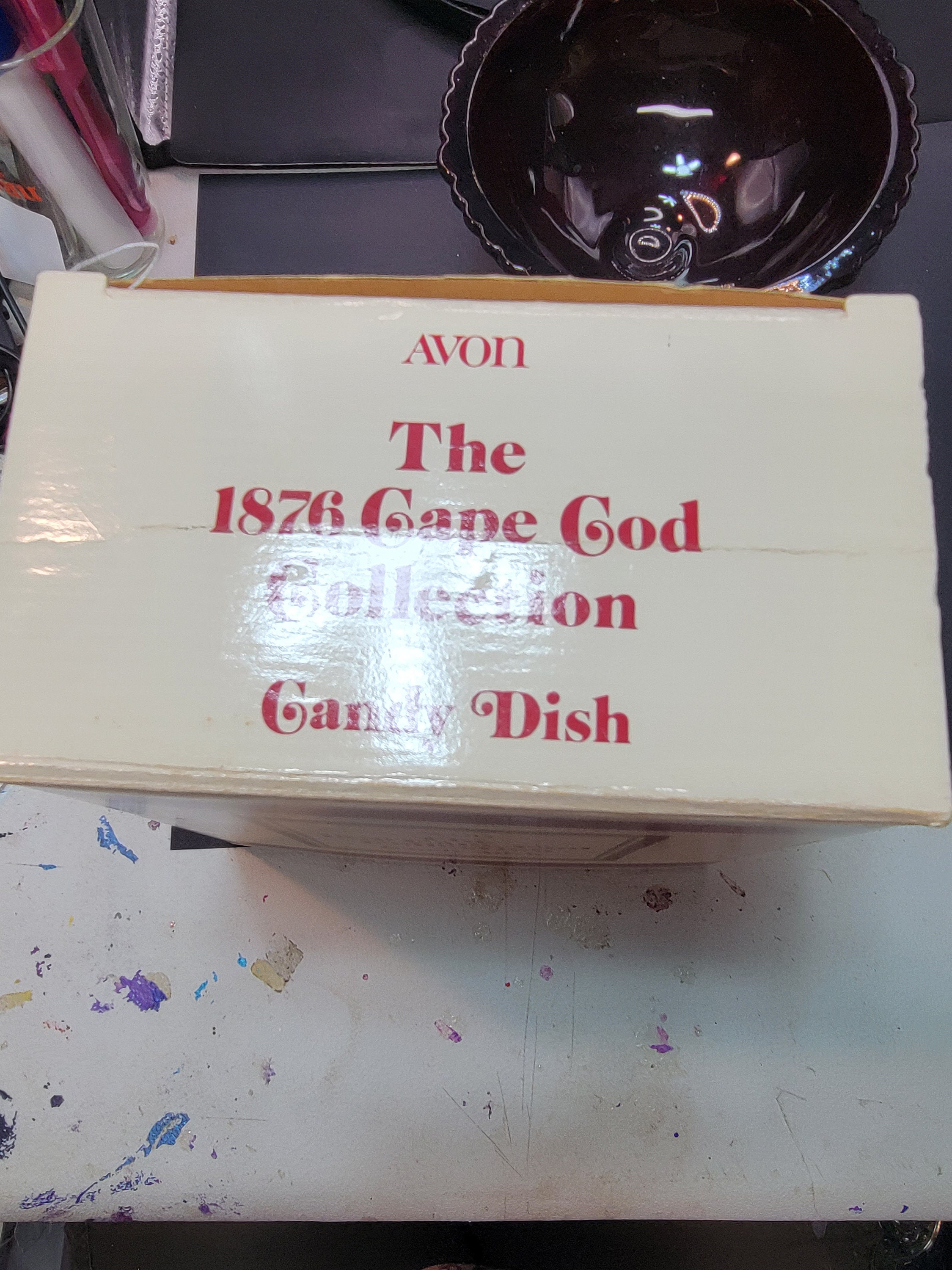 AVON 1876 Cape Cod Collection, Ruby Red, Candy Bowl, Original Box, 1980 ...