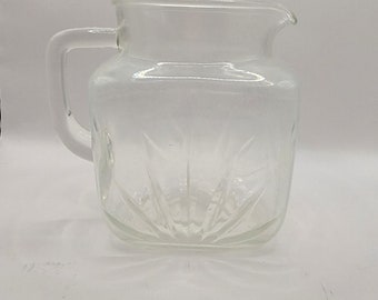 Square Glass Pitcher - Etsy
