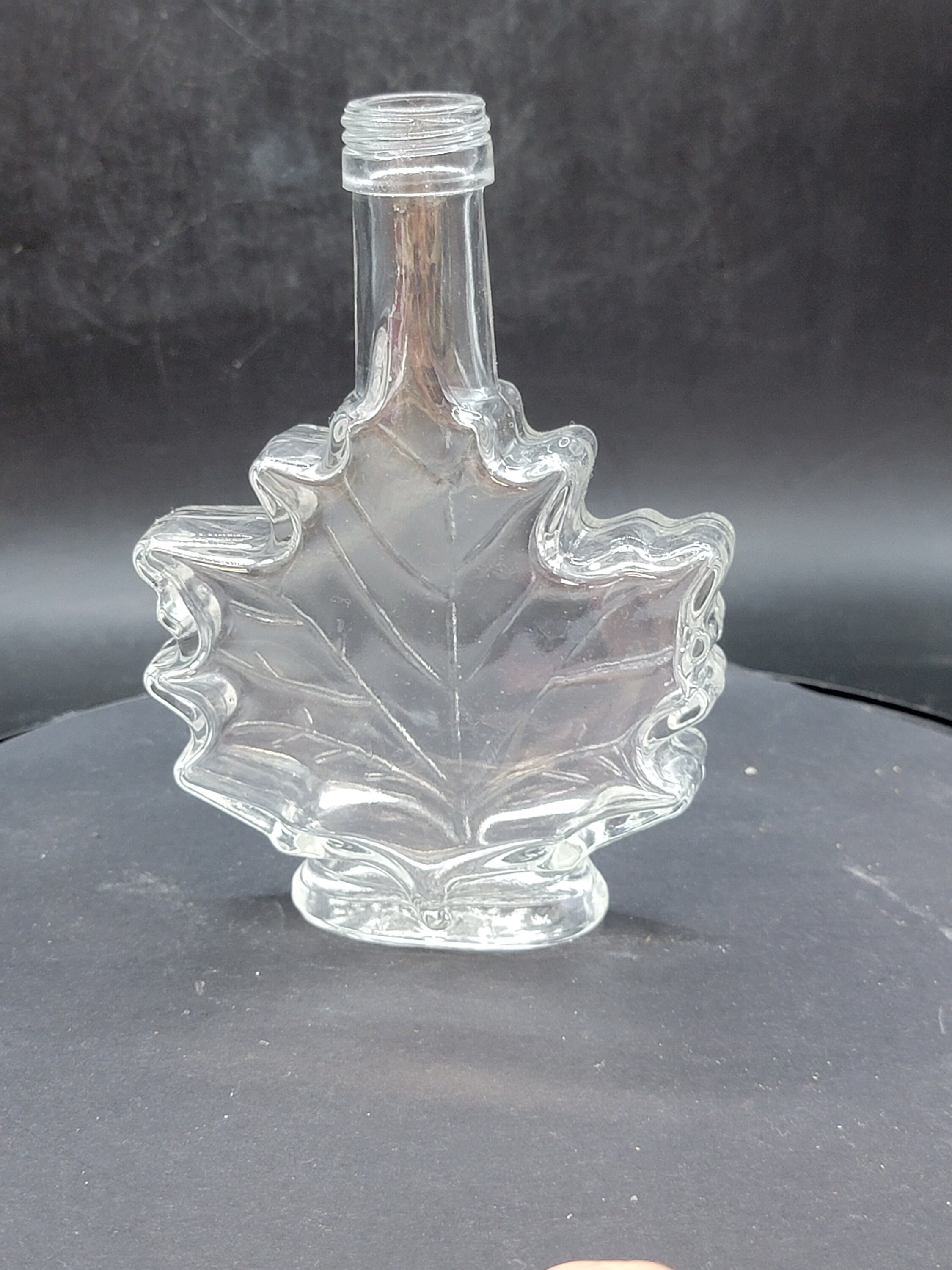 Maple Leaf Shaped Bottle, Collectible Glass Vase, Excellent Condition, Canada Souvenir, Home ...
