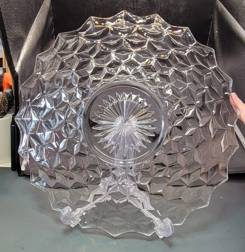 Fostoria, American, Cubist, 1950's 12 Inch Sandwich Platter, Excellent ...