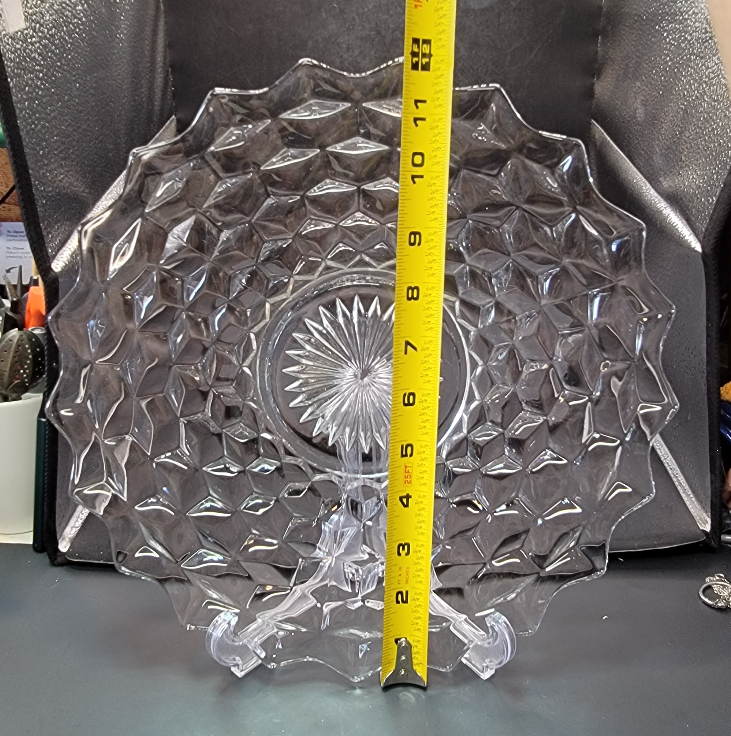 Fostoria, American, Cubist, 1950's 12 Inch Sandwich Platter, Excellent ...