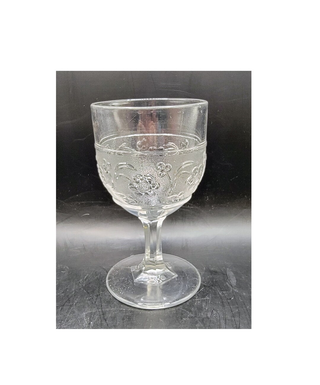 EAPG Stippled Star Flower Goblet - Etsy