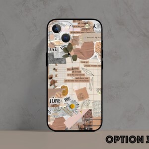 Brown Art Aesthetic Collage Phone Case Fit for iPhone 15/14 Magsafe S24 ...