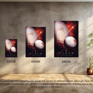 Pluto Poster: NASA Space Exploration Art Print - Etsy