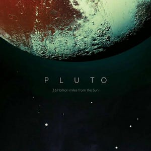 Pluto Space Poster: NASA Exploration Art Print, Galaxy Wall Decor - Etsy
