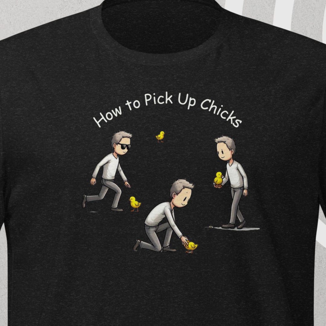 How to Pick up Chicks T-shirt: Funny Graphic Tee for Humor Lovers - Etsy