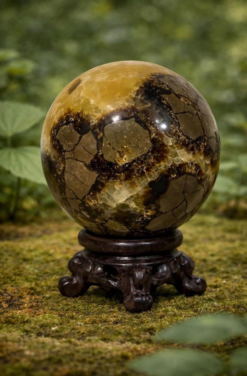 Septarie Bol, Dragon Stone 7,47 cm, Beschermende Edelsteen Sphere ...