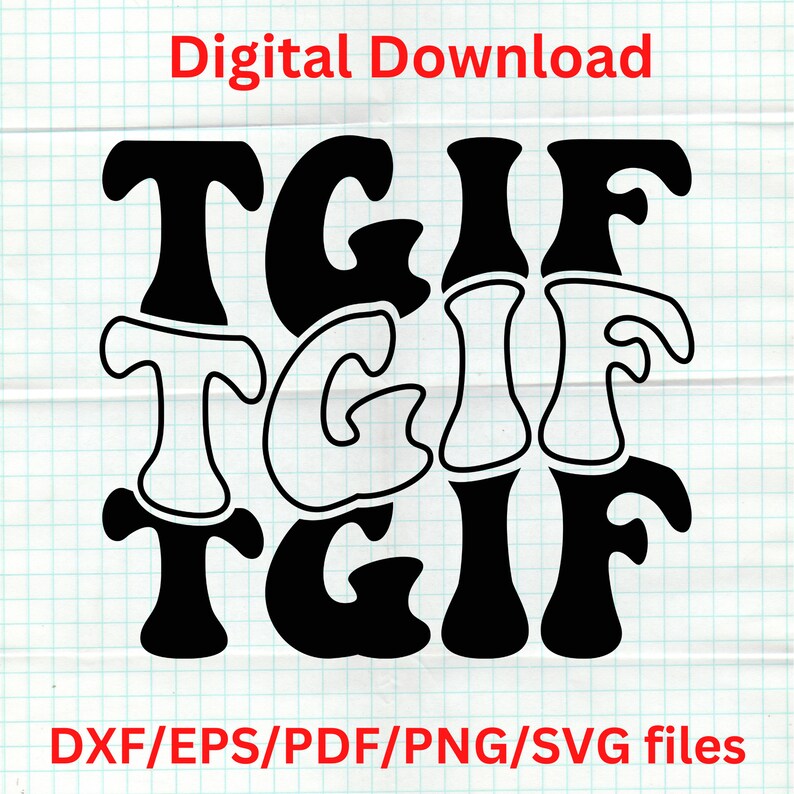 Friday Friday Digital Design Pack Dxf Eps Pdf Png Svg - Etsy