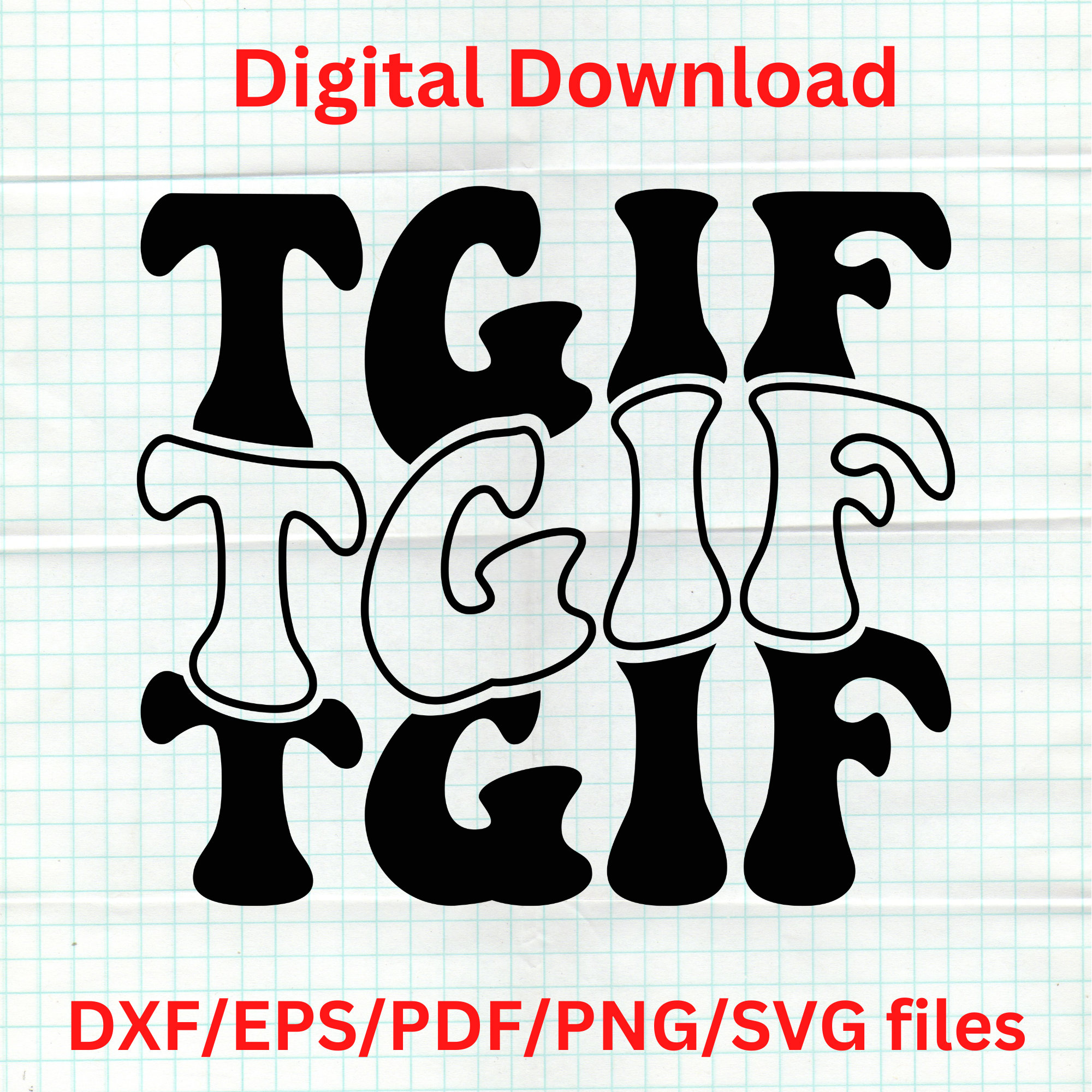 Friday Friday Digital Design Pack Dxf Eps Pdf Png Svg - Etsy