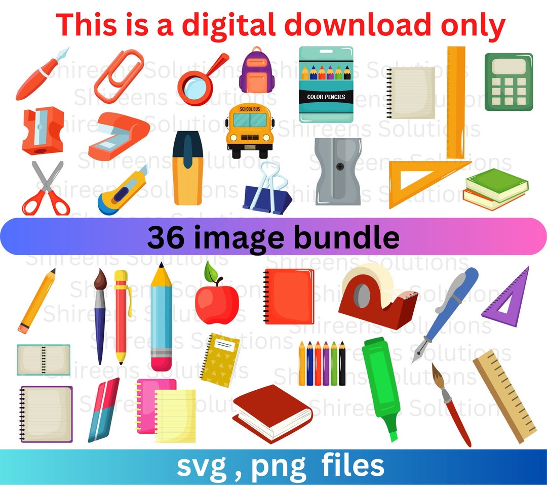 School Svg Bundle, Teacher Clipart, School Png, Ruler Svg, Cut Files ...