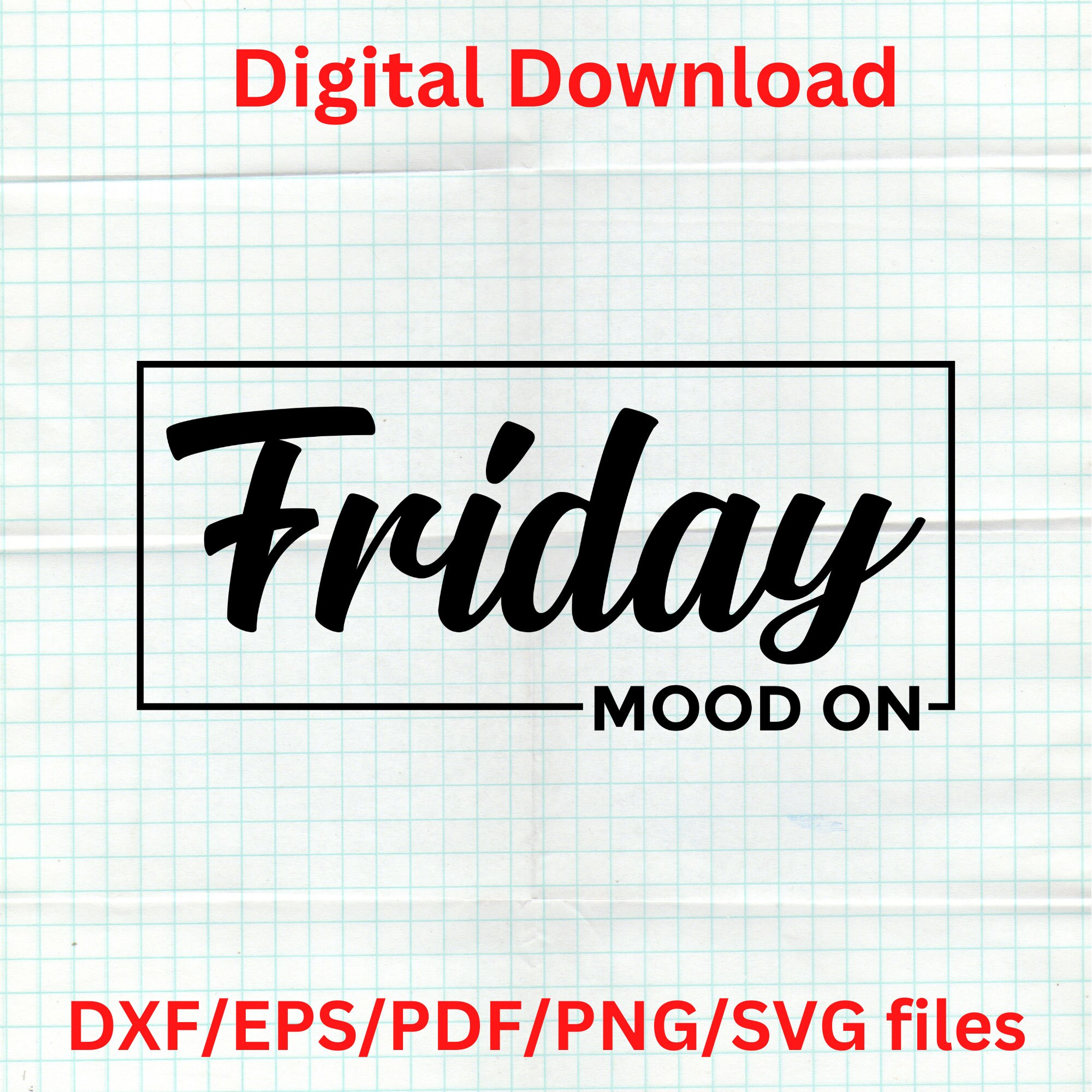 Love Friday Digital Design Pack Dxf Eps Pdf Png Svg Design - Etsy