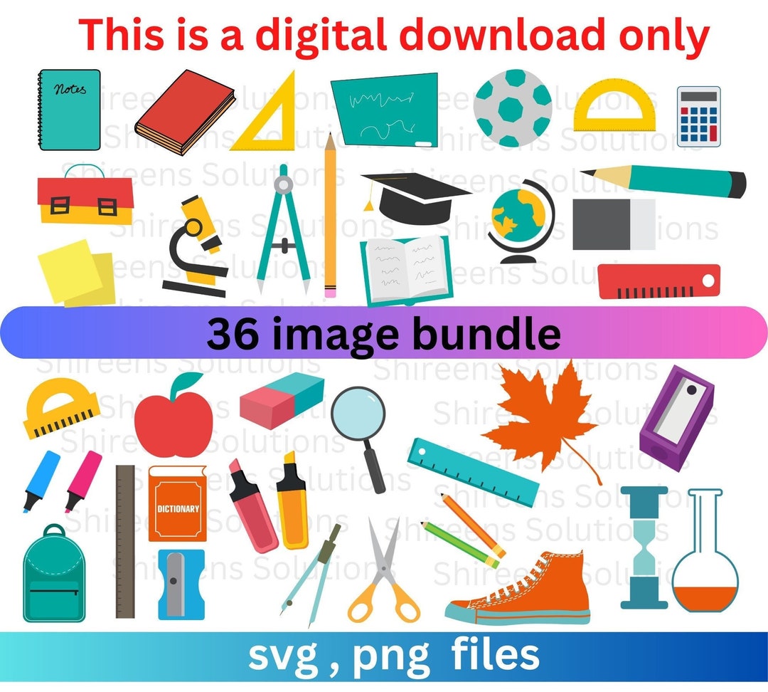 School Svg Bundle, Teacher Clipart, School Png, Ruler Svg, Cut Files ...