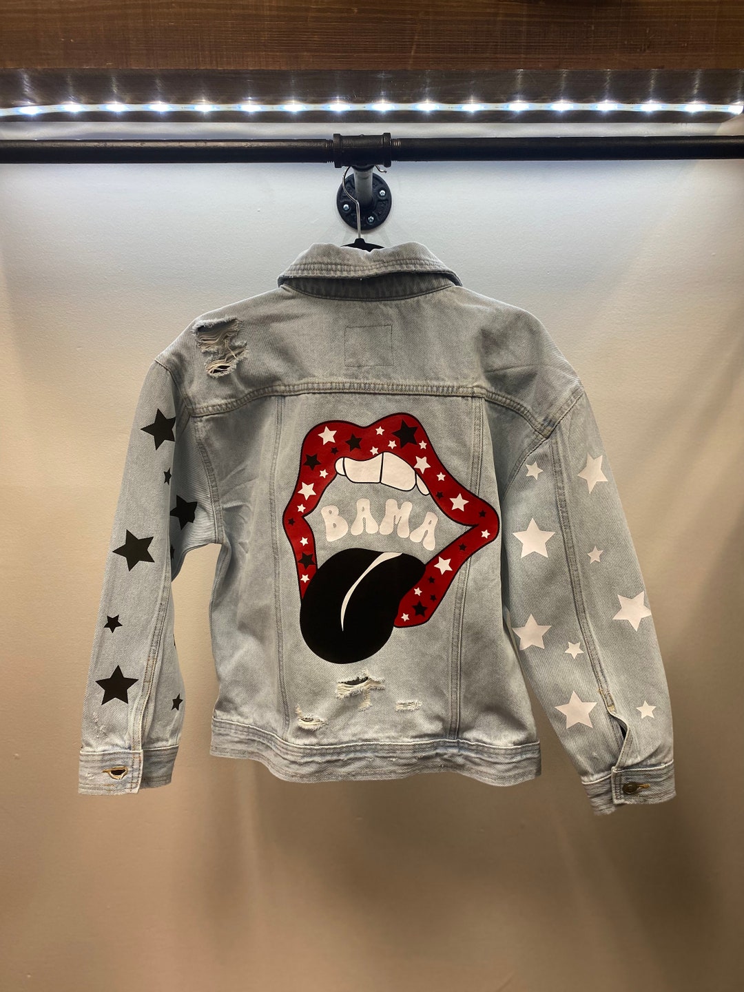 Custom Alabama Denim Jacket - Etsy