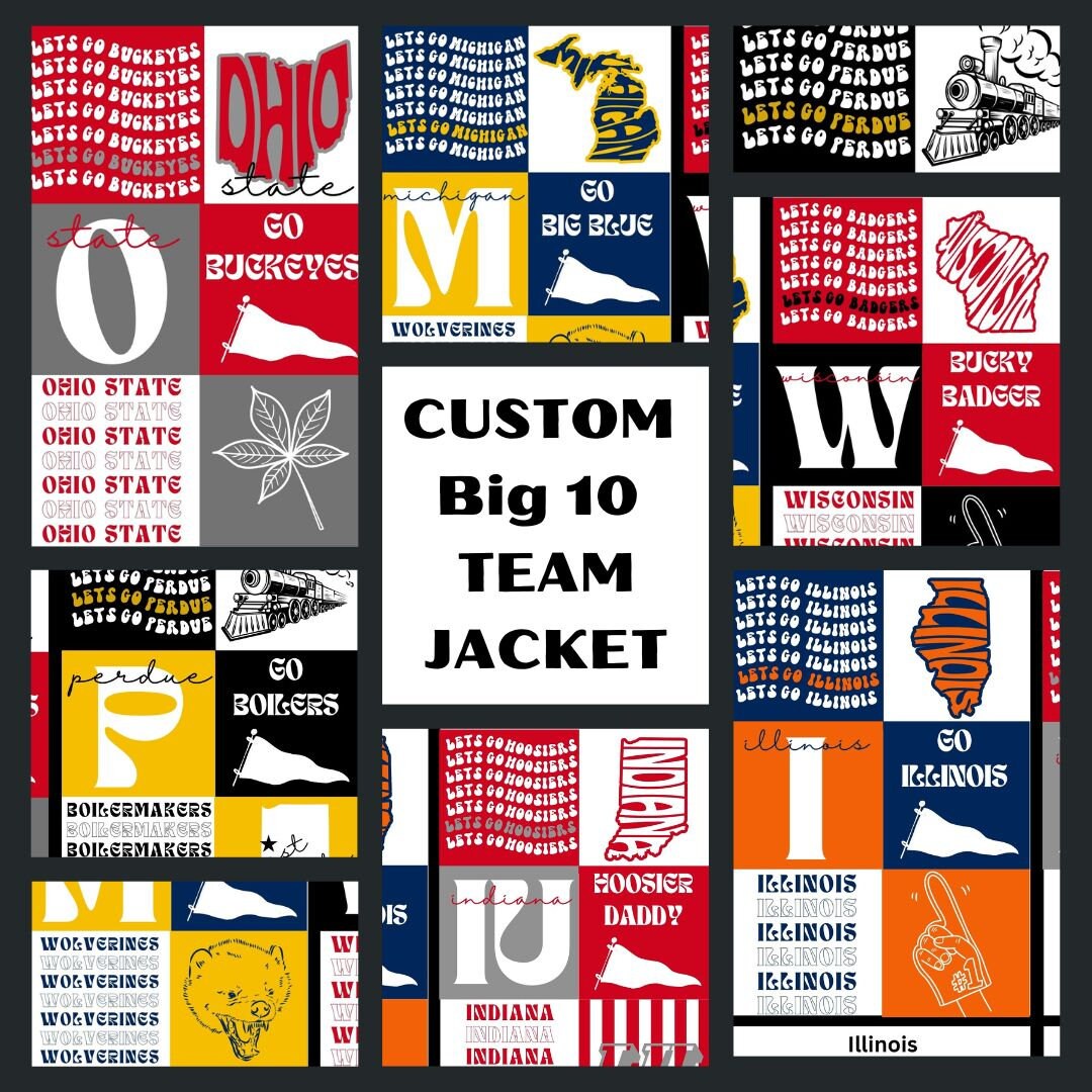 Custom Big 10 Team Jacket - Etsy