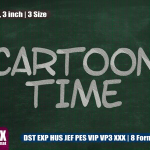 Cartoon Time｜embroidery Font｜all Formats Bx｜machine Embroidery Design ...