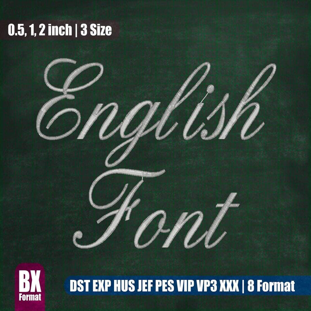 English Embroidery Font, Machine Design (instant Download) - Etsy