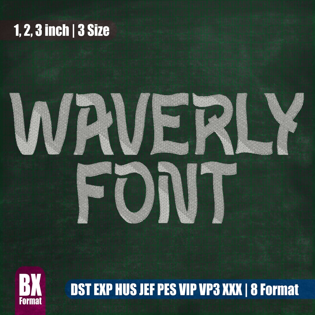 Waverly Embroidery Font, All Formats (instant Download) - Etsy