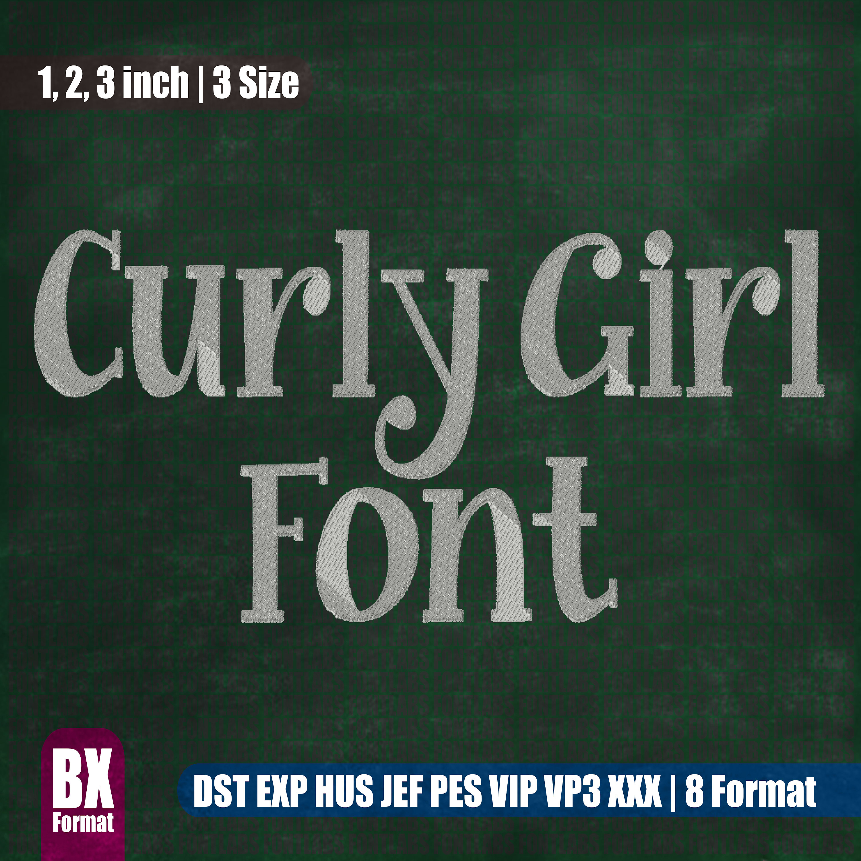 Curly Girl Embroidery Font, BX, Multi-format (instant Download) - Etsy