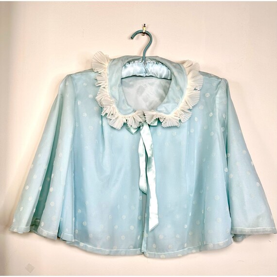 1950s Odette Barsa ruffled collar bed jacket - Gem